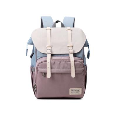 China Foldable Smart Constant Temperature USB Heating Backpack Diaper Bag Mummy Charging Backpack for sale