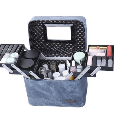 China Hot Selling Cosmetic Organizer Durable Multilayer Makeup Bags Storage Box Makeup Bags and Boxes for sale