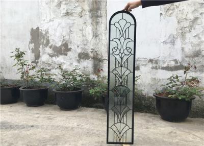 China Window Door Flat Clear Beveled Glass , Pattern Custom Beveled Glass Panels for sale
