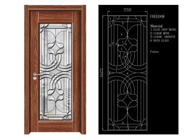 Cina Il vetro decorativo architettonico della porta di Inteiror, pulisce i pannelli di vetro smussati della porta in vendita