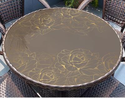 China Round Glass Coffee Table with Metal Base Stylish and Practical Furniture for sale