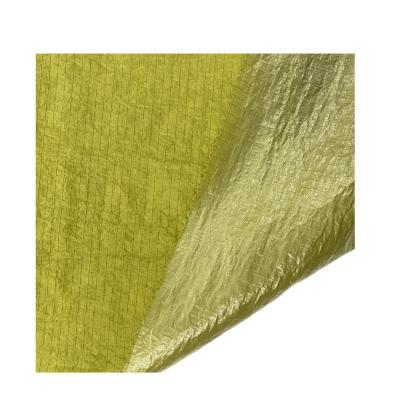 China Water Repellent Coated Fabric Shiny Metal Coated 210D UHMWPE Gridstop Nylon for Jacket for sale