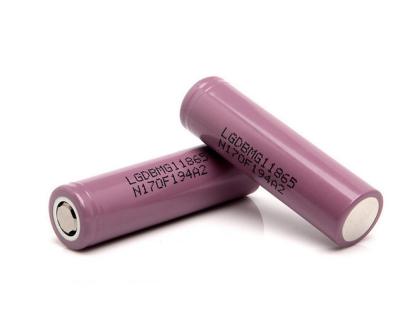 중국 의료 기기、 E 자전거를 위한 매우 고성능 상표 LG 18650MG1 Li 이온 전지 3.6V 2900mAh 10A 판매용