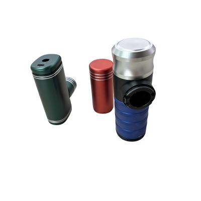 China Custom CNC Machined Aluminum Alloy Massager Housing Anodized Fascia Gun Shell Multi Color Massage Device Replacement Outer for sale