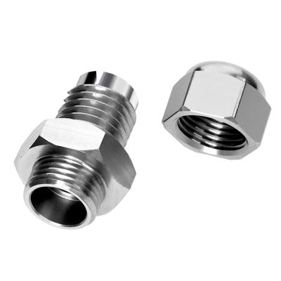 China Ultra Precision Stainless Steel Hex Head Bolt & Nut Set Custom Size Threaded Machining Fasteners Customization for sale