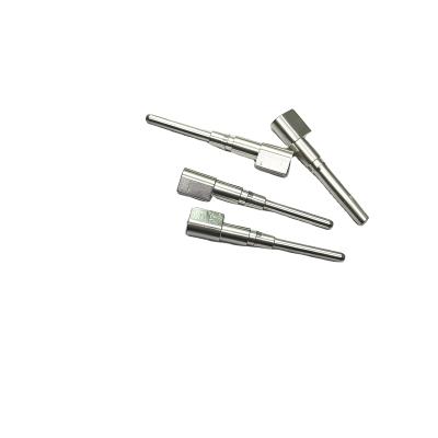 China Brass Silver Plated Screw Lock Contact Pin & Socket, Precision CNC Turned Connector Set for sale