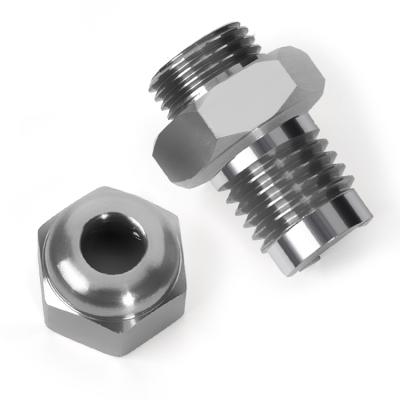 China Ultra Precision Stainless Steel Hex Head Bolt & Nut Set Custom Size Threaded Machining Fasteners Customization for sale