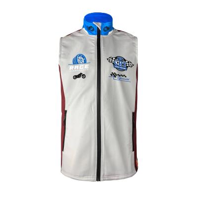 China Custom Logo Design Mensen Katoen Poly Zipper Softshell Vest voor hardlopend sportteam Te koop