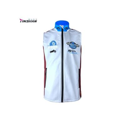 China O-Neck Collar Custom Logo Winddicht Werk Cargo Softshell Sport Mensen Motorwiel Vest Te koop