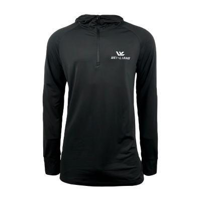 中国 ポリエステル/エラステン スポーツウェア 軽量 カスタム印刷 快適な半 Zipper プロモーション フーディ 販売のため