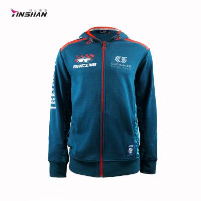 China Custom Breathable Hoodie Polyester Cotton Fleece Long Sleeve Zip Up with Print Pattern for sale