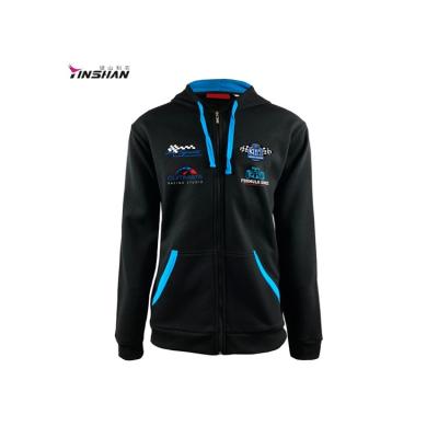 China Support 7 Days Sample Order Lead Time Black Custom Racing Hoodie Jacket with Leather for sale