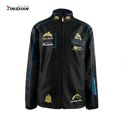 China Vestuário desportivo Desenho personalizado Windbreaker Elastane Jaqueta de equipe para corridas e motociclismo à venda