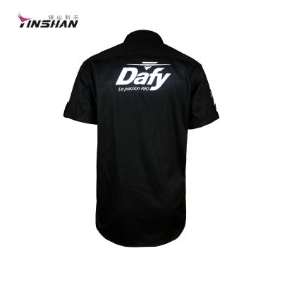 China Breathable Custom Embroidery 100% Polyester Teamwear Short-sleeved Shirts for Adults for sale