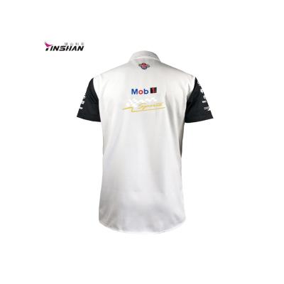 Cina 5. Colore personalizzato Logo Logo personalizzato Sublimazione Pit Crew Team Racing T-shirt per uomini in vendita