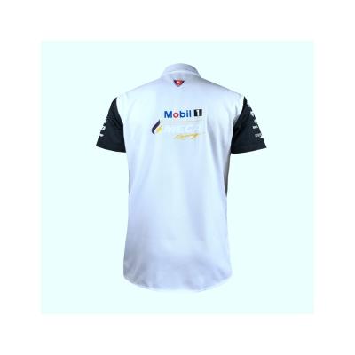 Cina 5. Colore personalizzato Logo Logo personalizzato Sublimazione Pit Crew Team Racing T-shirt per uomini in vendita