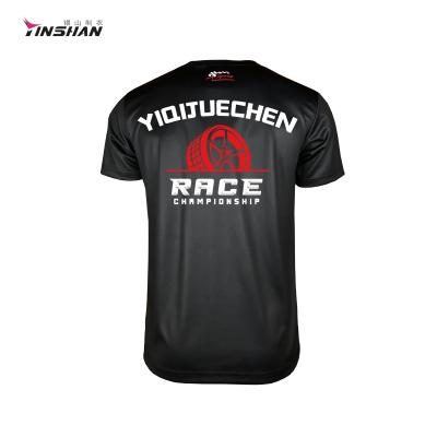 China Adembenemend polyester race T-shirt met een op maat gemaakte en opvallende print Te koop