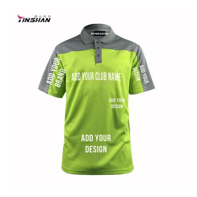China Douane logo Polyester Unisex Team Racing Sportswear Cricket Uniformen Jersey Polo Shirt Te koop