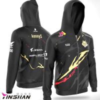 China Custom Racing Teamwork Hoodie Windproof Zip Up Pullover with Cotton Polyester Design for sale