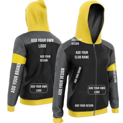 China Custom Logo Printing and Embroider 100% Cotton Mensen Workout Hoodies met Zip-up stijl Te koop