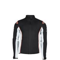 China Men's Windproof Black Motorcycle Jacket with Custom Logo Patch and Racing Performance for sale