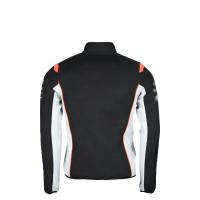 China Men's Windproof Black Motorcycle Jacket with Custom Logo Patch and Racing Performance for sale