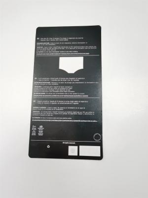 中国 電子工学の印刷紙のための私の自身の設計銀製の熱い押すまめの挿入物カード 販売のため