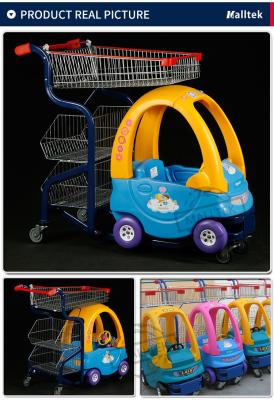 Китай Plastic Children Supermarket Shopping Trolley Colourful With Basket продается