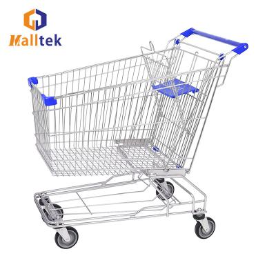 China Trolley de compras de supermercado asiático estável de 180L com carga pesada à venda