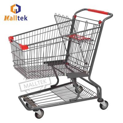 China Carrinho de compras de supermercado americano de 180L Carga personalizada de 150KGS à venda