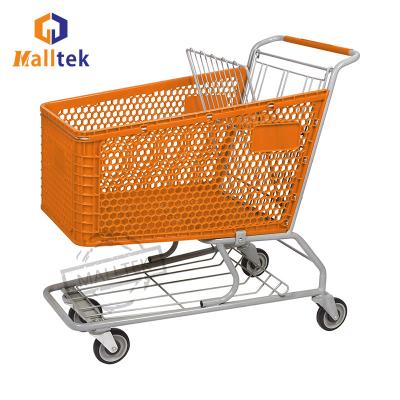 Китай 100L - 200L Half Plastic Supermarket Trolley Customizable Colour Logo продается