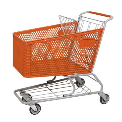 Cina 165L Half Plastic Supermarket Shopping Trolley For Customised Colours in vendita