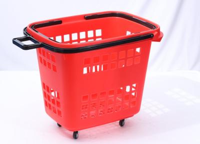 Cina Large Capacity Plastic Supermarket Basket With 4 Wheels 15L -  45L in vendita