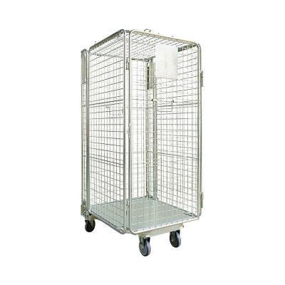 China Warehouse Transport Logistics Trolley Folding Nestable Roll Container Trolley for sale