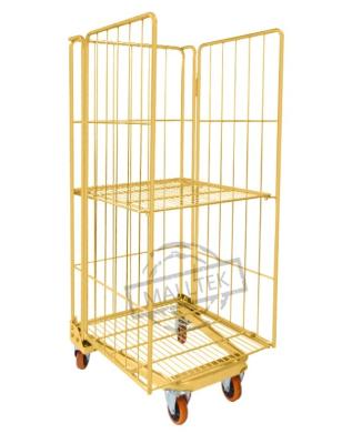 Китай Steel Logistics Trolley Transports Foldable Frame Metal Security Wire Mesh Trolley продается