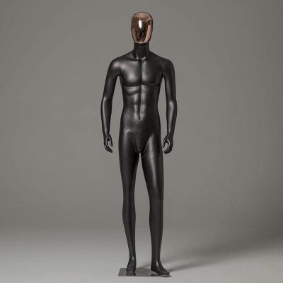 China Full Body Electroplated Face Model Male Fiberglass Mannequin With Head for sale