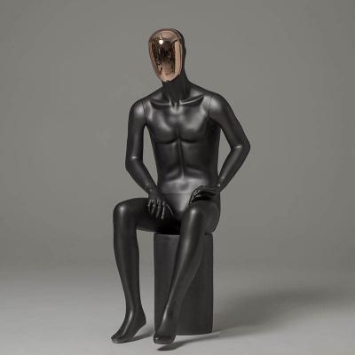 China Full Body Electroplated Face Model Male Fiberglass Mannequin With Head for sale
