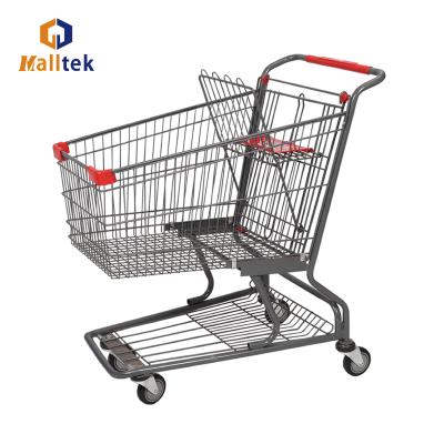 China Aço 180l Trolley de compras do supermercado à venda