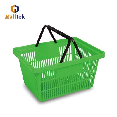 China Double Handle Shopping Basket For Convenient Retail Shopping for sale