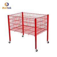 China Popular Promotion cage Capacity Stackable Wire Baskets Customizable colors for sale