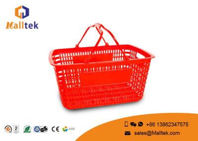 Cina Plastica ambientale portante del cestino della spesa del supermercato di colore rosso in vendita