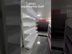 Venda Quente Metal Branco Display Personalizado Estante de Supermercado