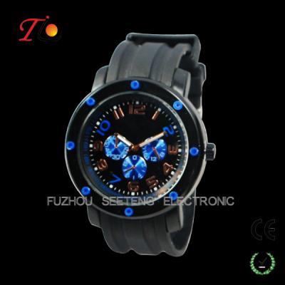 China Better quality  cool big face and color customized dial silicone watches men for sport for sale