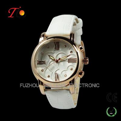 China Beautiful and elegant gold lady diamond watch with all normal colors for sale