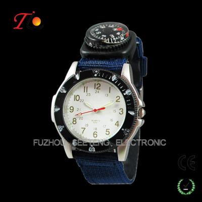 China Charming nylon military watch with compass much suitable for outdoor enthusiasts and young men for sale