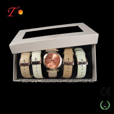 China PU leather strap with other replaceable band and color customized  for ladies watch for sale