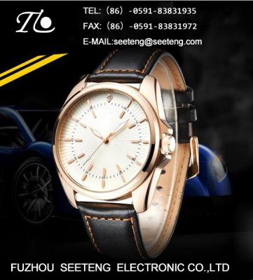 China Mature casual classic style with PU leather strap men wrist watch for sale