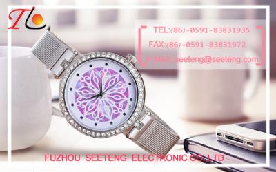 China beautiful and fashion ladies watch with alloy band customized colorful dial for sale
