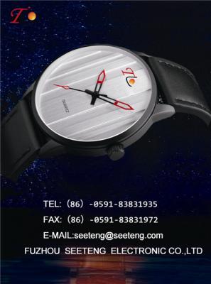China PU leather strap  with alloy case and color  band  special design dial watch for sale