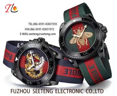 China Big Dial Embroidered Wrist Watch Men's Watch for sale